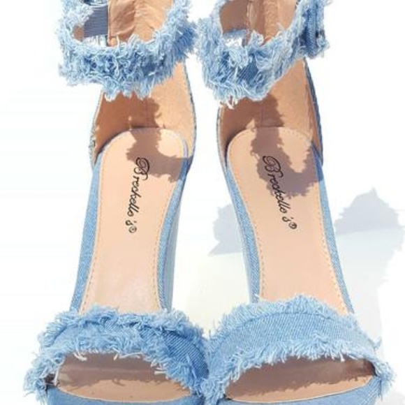 Breckelles | Shoes | Frenzy Blue Jean Wedge | Poshmark